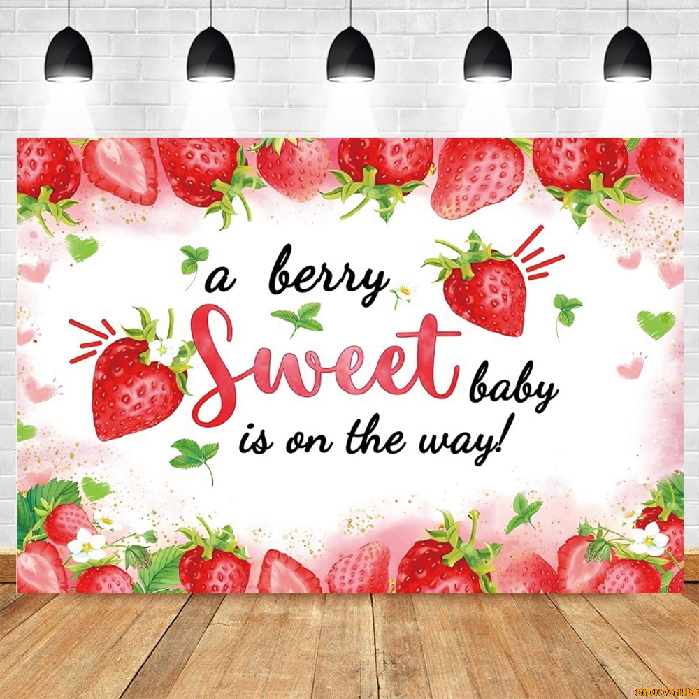 Fruit Strawberry Theme Birthday Party Backdrop Sweet Baby Shower Kids ...