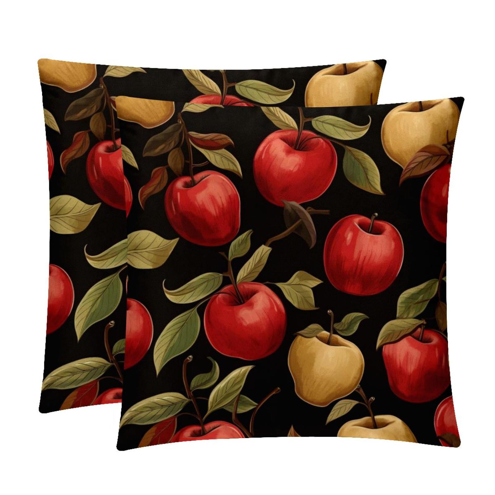 Fruit Stunning Velvet Throw Pillow Covers with Unique Patterns - Set of 2, 16x16, 18x18, 20x20 ...