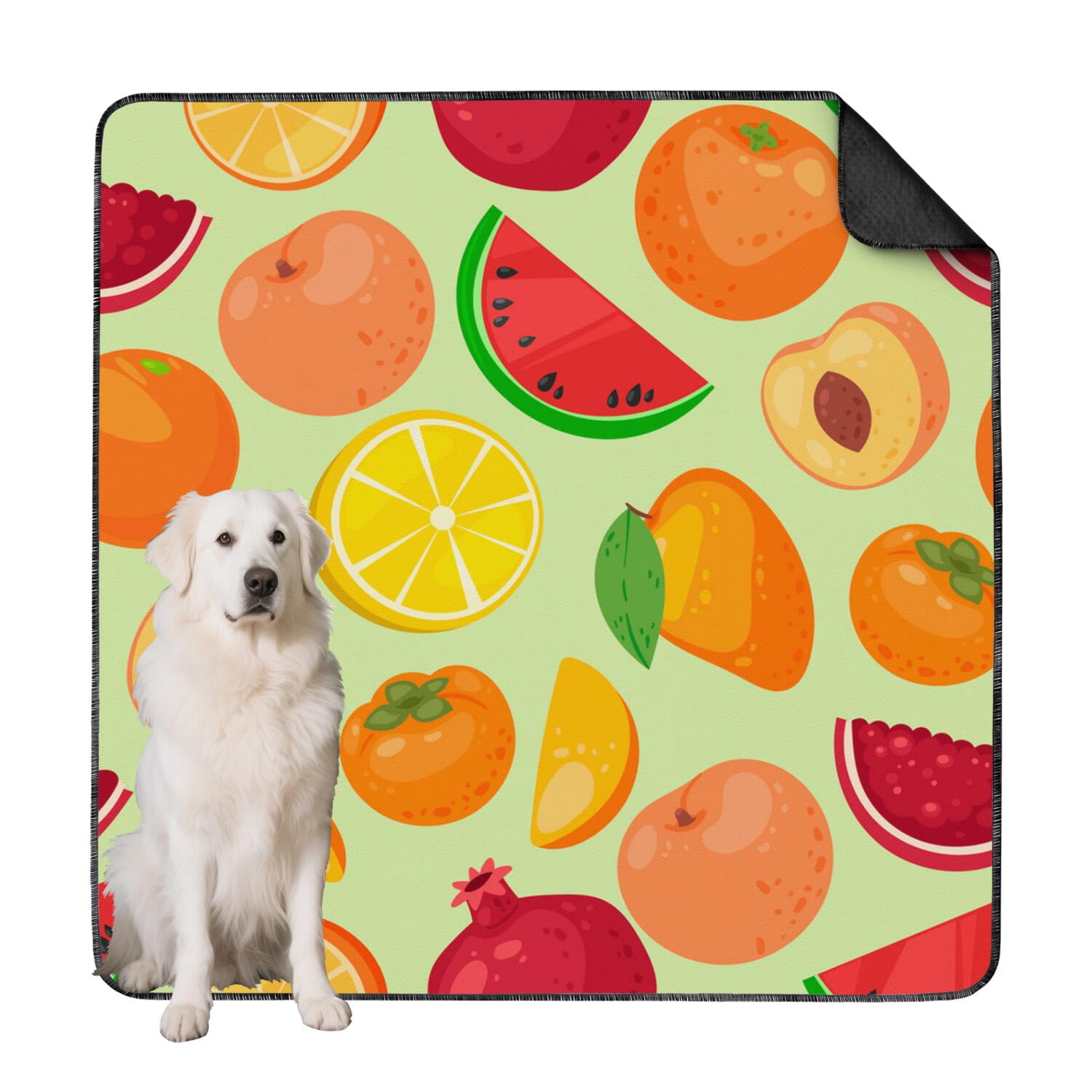 Fruit Themed Washable Dog Pee Pads, Reusable Absorbent Training Pad ...