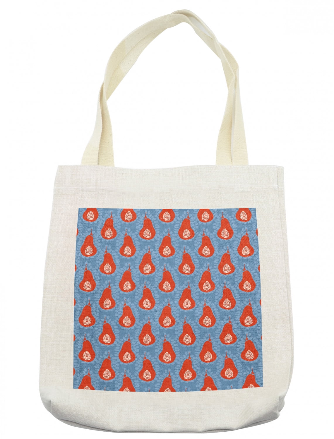 Fruit Tote Bag, Natural Theme Food and Hand Painted Pears Pips Abstract ...
