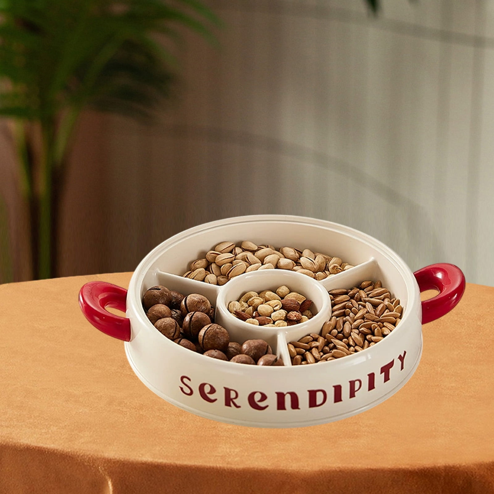 Fruit Tray Coffee Table, Dried Fruit Storage Box, Divided Candy Snack ...