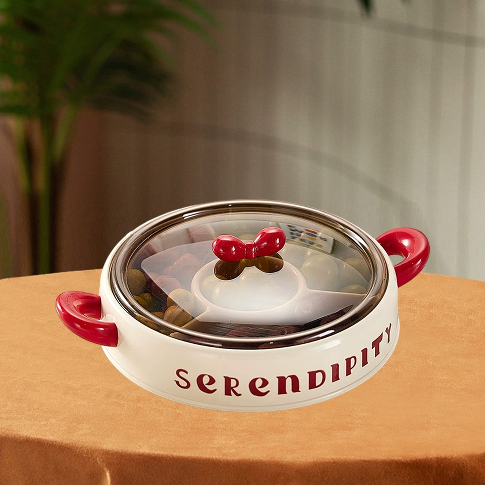 Fruit Tray Coffee Table, Dried Fruit Storage Box, Divided Candy Snack ...