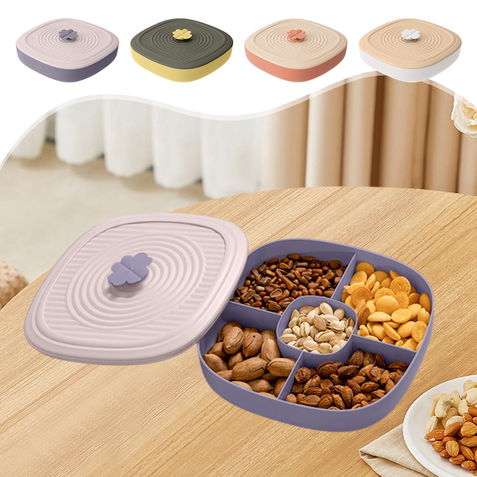 Fruit Tray | Multi-Layer Divided Snack Storage Box | Plastic Dried ...