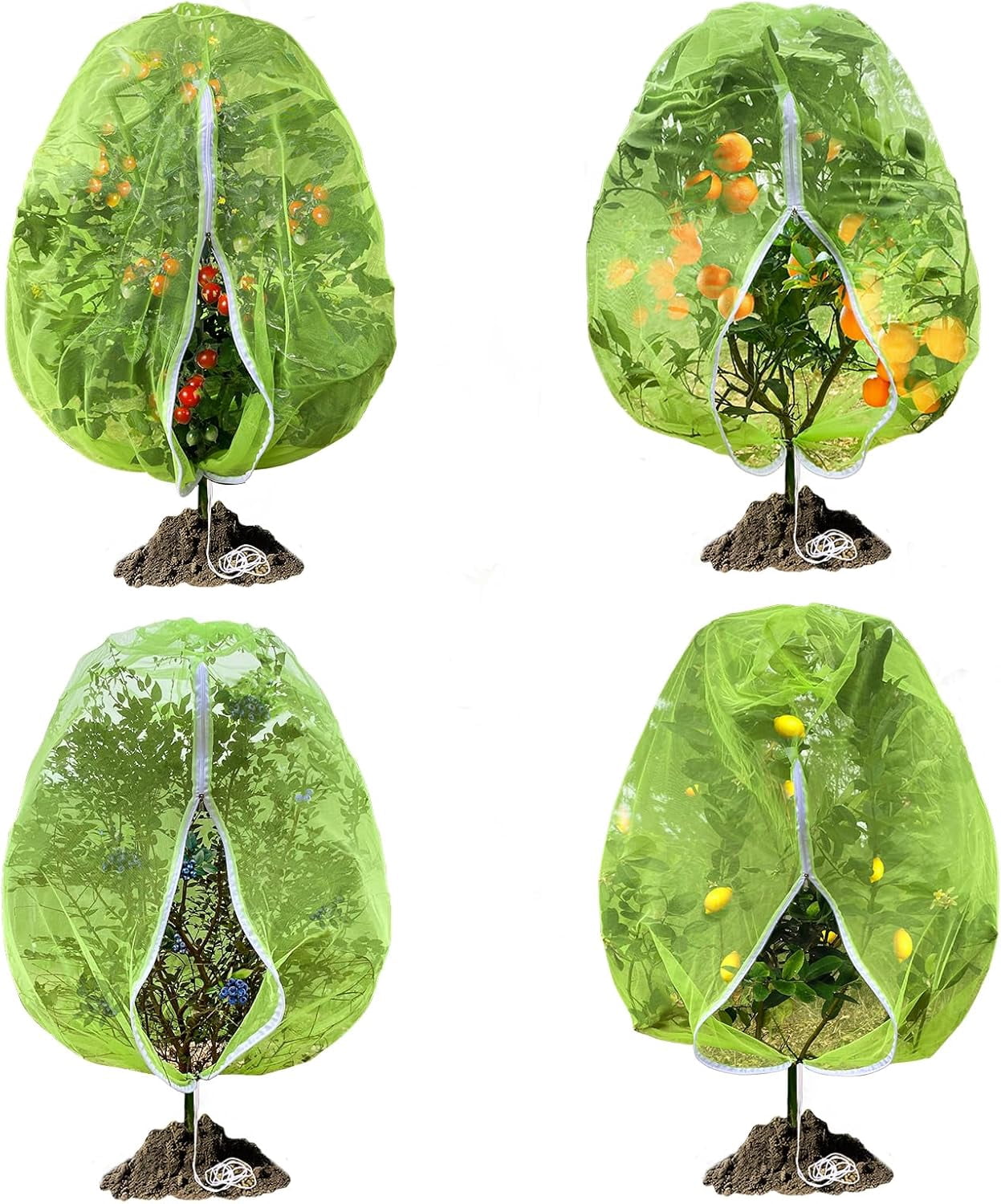 Fruit Tree Netting, 3.3 x 2.6 FT Blueberry Bush Netting Cover with ...