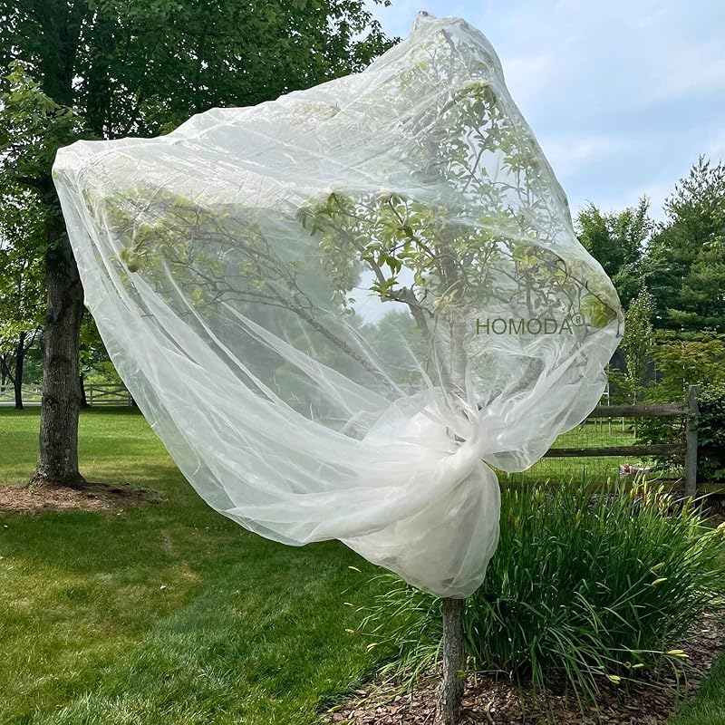 Fruit Tree Netting Cover with Zipper & Drawstring, 2 Packs 6ft x 6ft ...