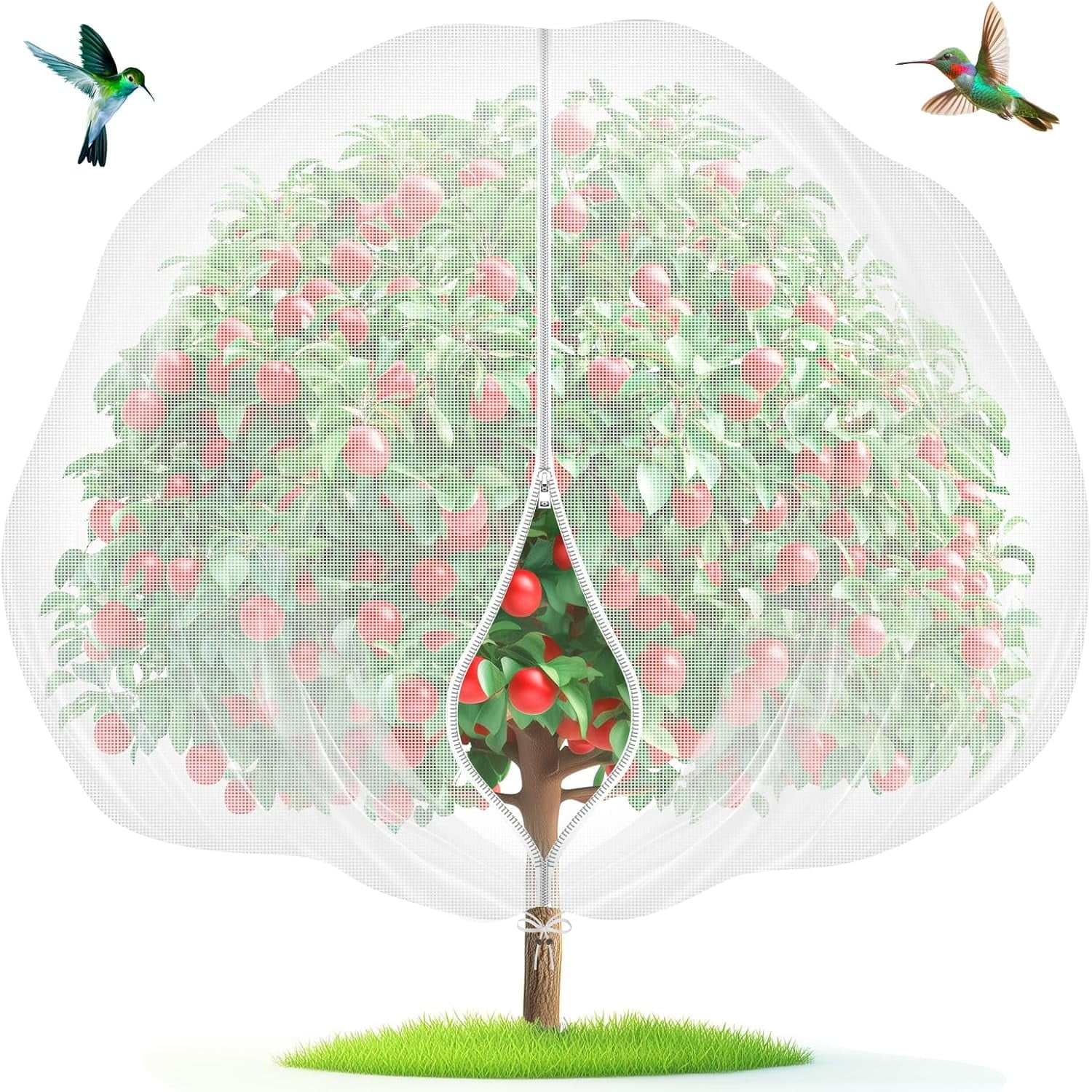 Fruit Tree Netting with Zipper & Drawstring - 4'x6' Garden Plant Net ...