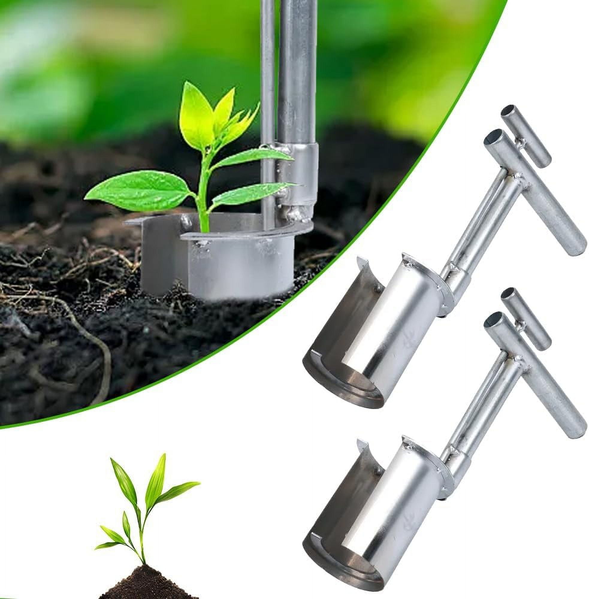 and Fruit Tree Seedling Transplanter, Bulb Planter Tool Thickened Metal ...