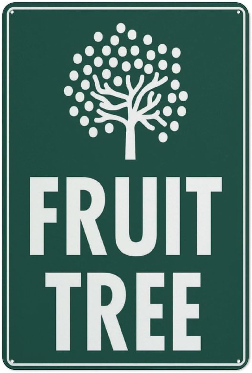Fruit Tree Sign For House 12 X 8 in Yard Sign Premium Aluminum Sun ...