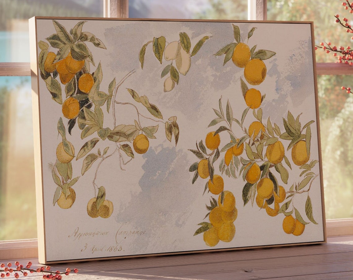 Fruit Trees By Edward Lear Poster, Poster Print, Wall Decor, Trees ...