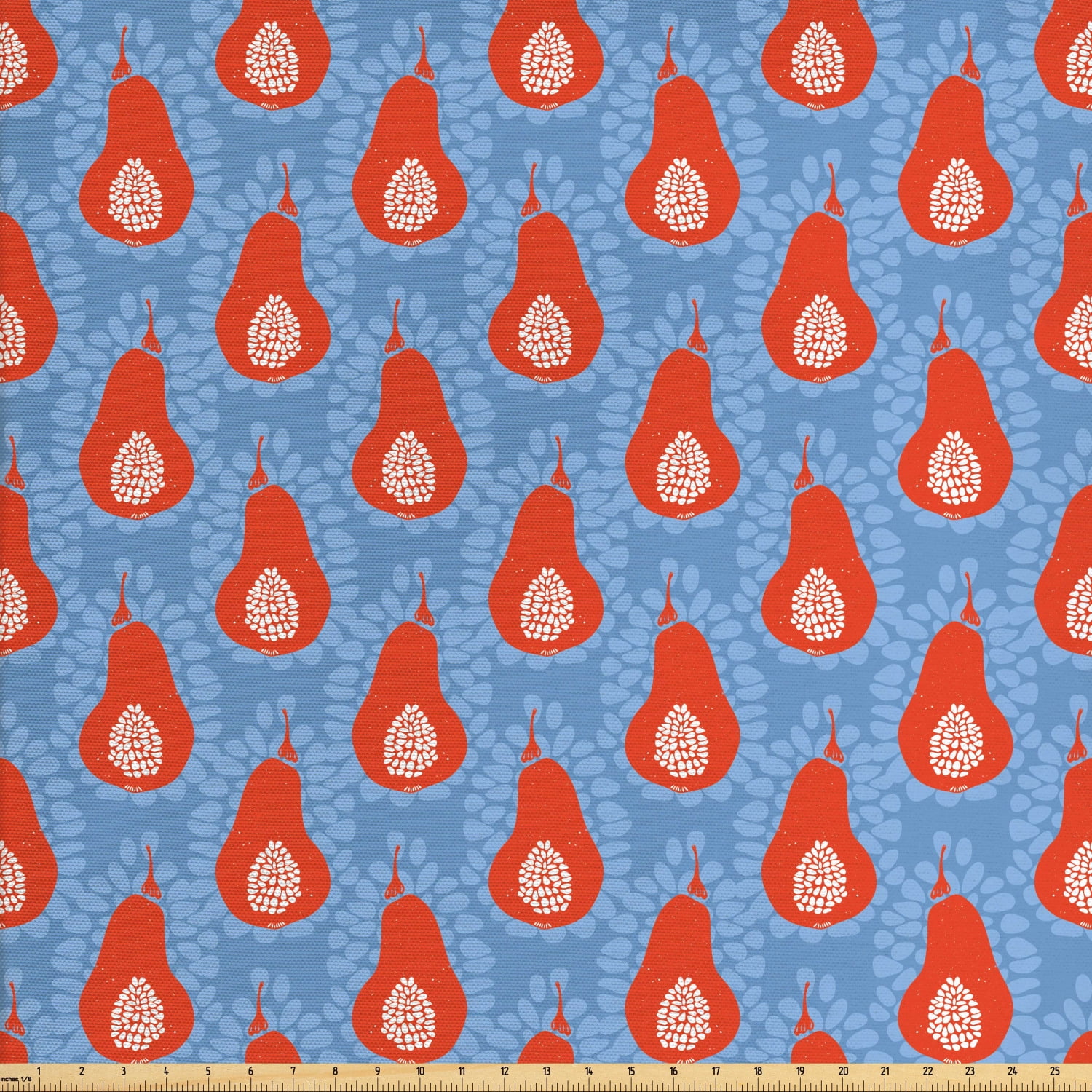 Fruit Upholstery Fabric by the Yard, Natural Theme Food and Hand ...