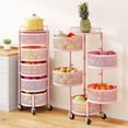 Fruit Vegetable Basket for Kitchen, Rotating Storage Rack, 5 Tier ...