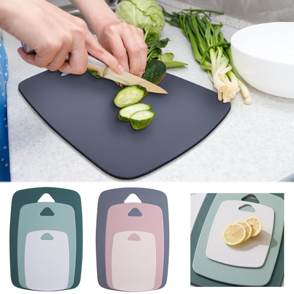 Fruit and Vegetable Cutting Board Double Sided Baby Food Prep Safe Non ...