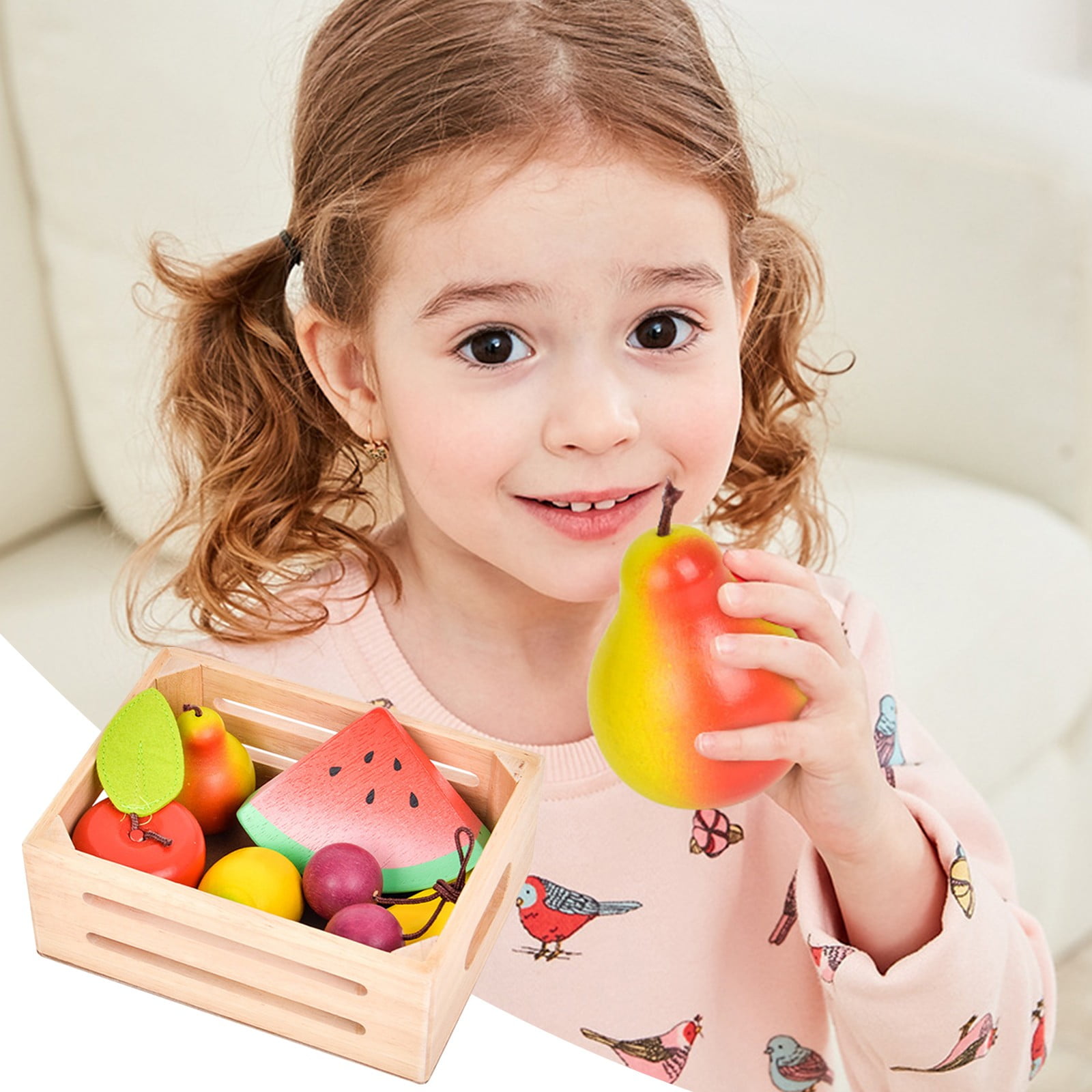 Fruit and Vegetable Cutting Toy Set | Wooden Simulation Kitchen Playset ...