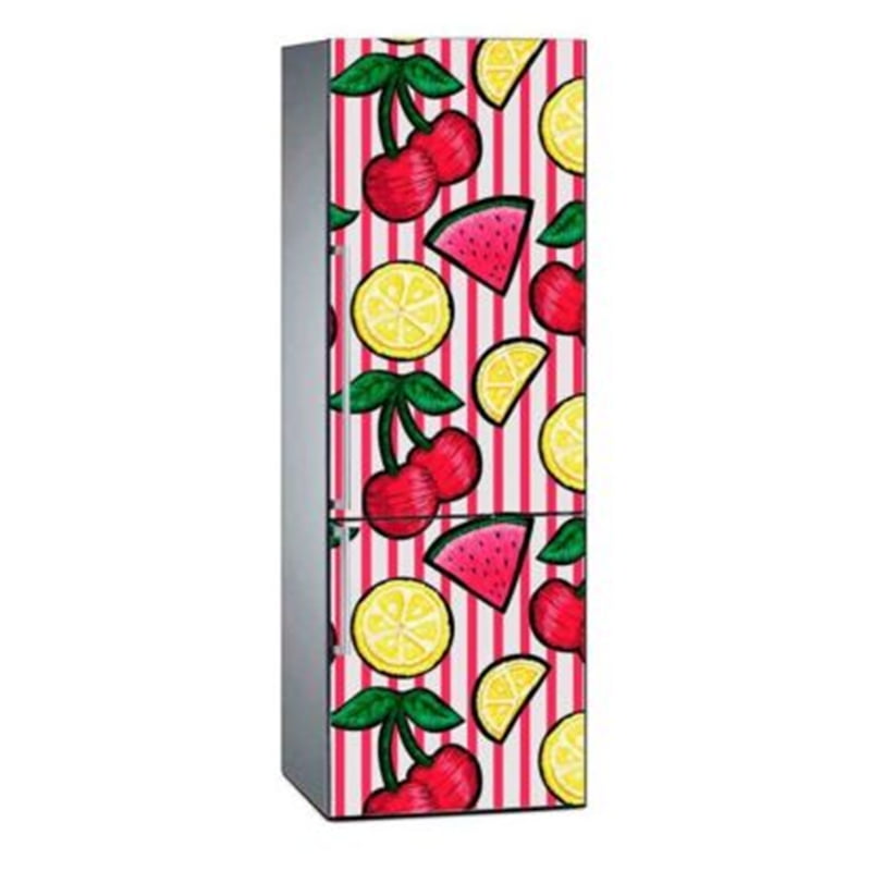 Fruit Vegetable Fridge Sticker Fresh Food Refrigerator Door Full Cover ...