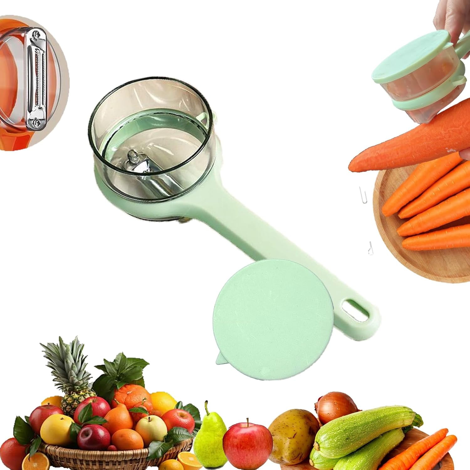 Fruit and Vegetable Peeler with Storage Box,Peeler with Container ...