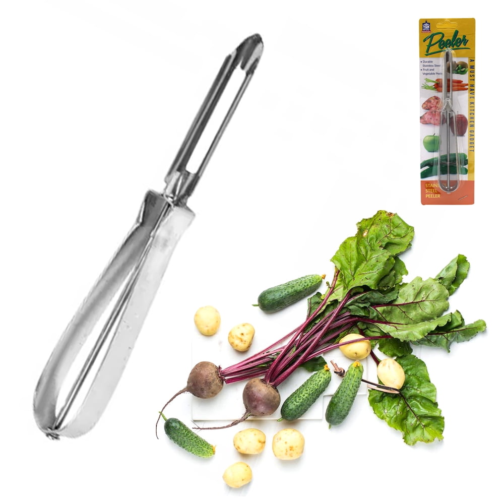 Fruit Vegetable Potato Peeler Stainless Steel Razor Sharp Blade Swivel ...