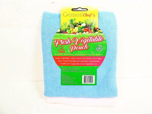 Fruit & Vegetable Pouch Microfiber Fresh Vegetables Storage Pouches ...