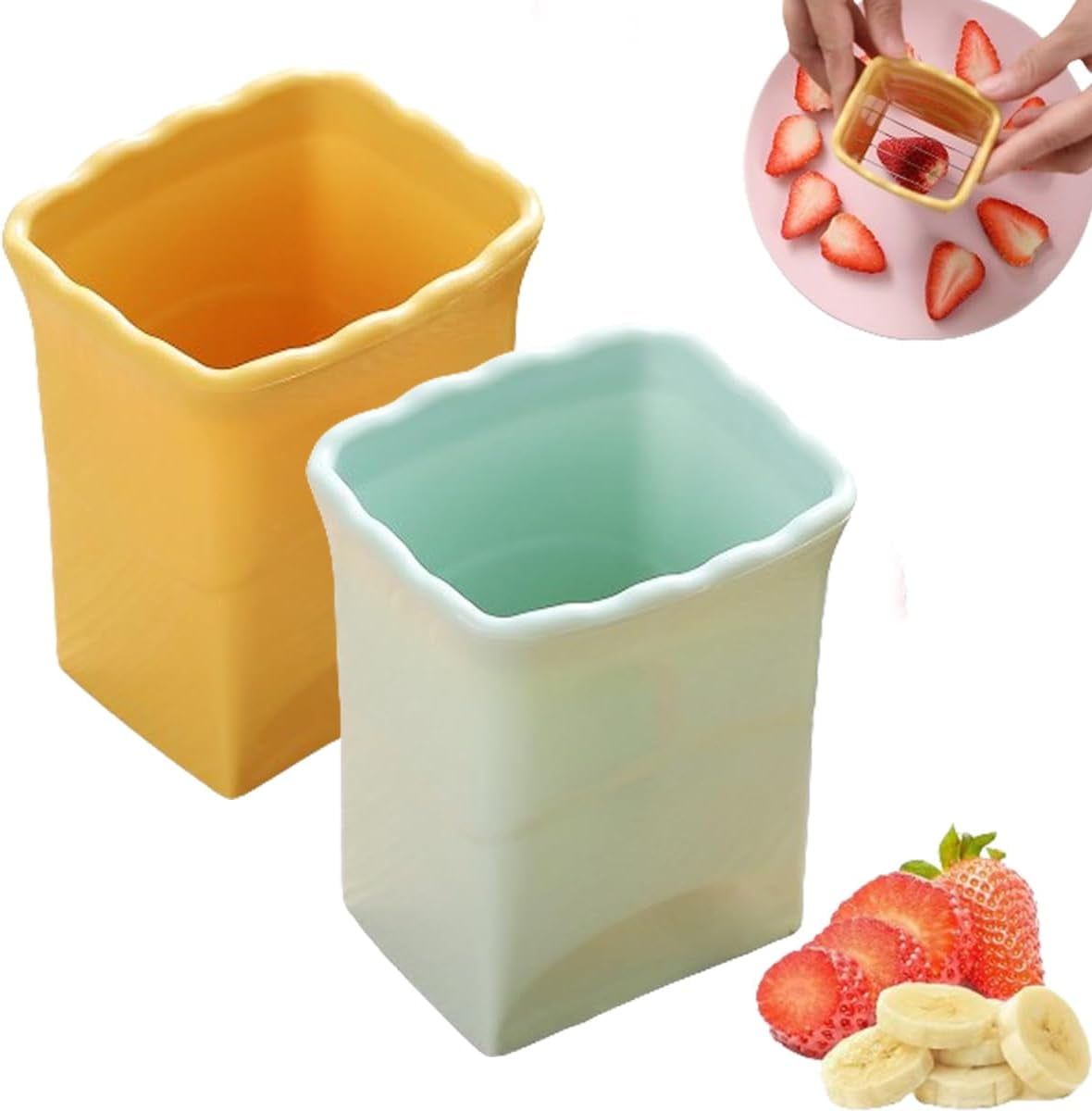 Fruit and Vegetable Speed Slicer with Push Plate, Stainless Steel Fruit ...