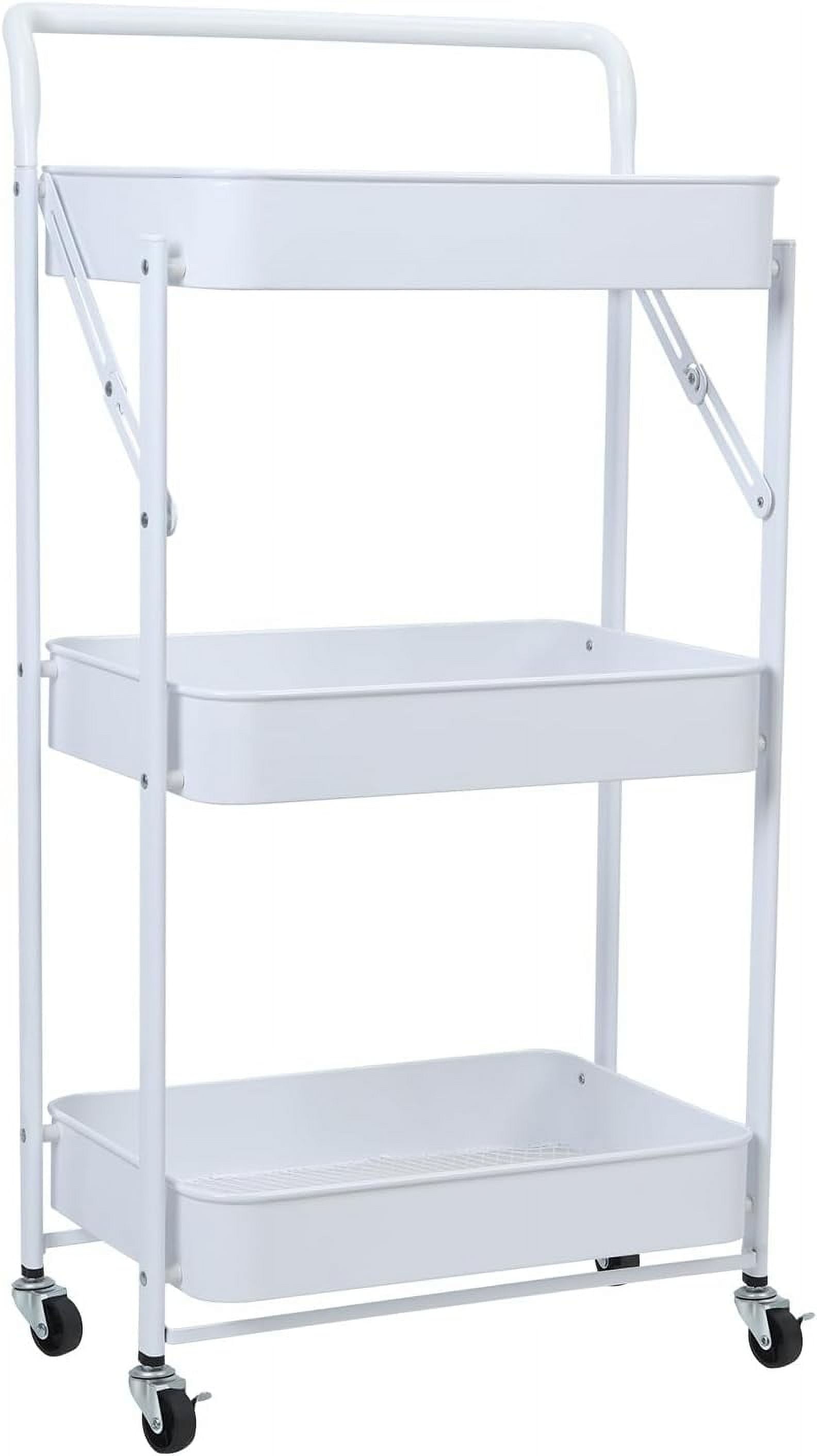 Fruit Vegetable Storage Basket, 3 Tiers Plastic Storage Baskets Bins with Casters, Fruit Basket ...