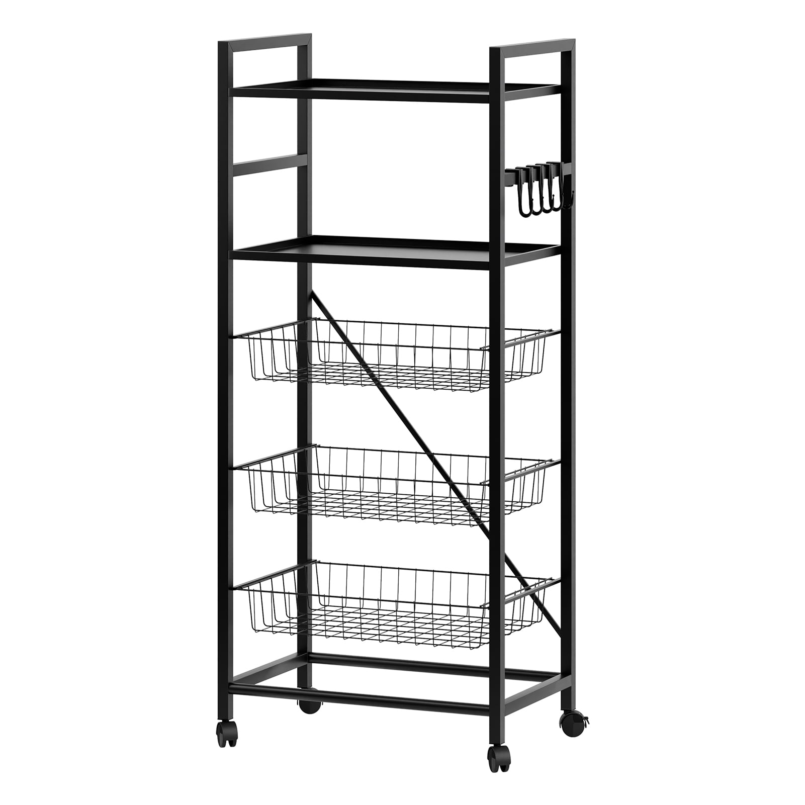 Fruit Vegetable Storage Basket, 5 Tier Stackable Metal Wire Storage ...
