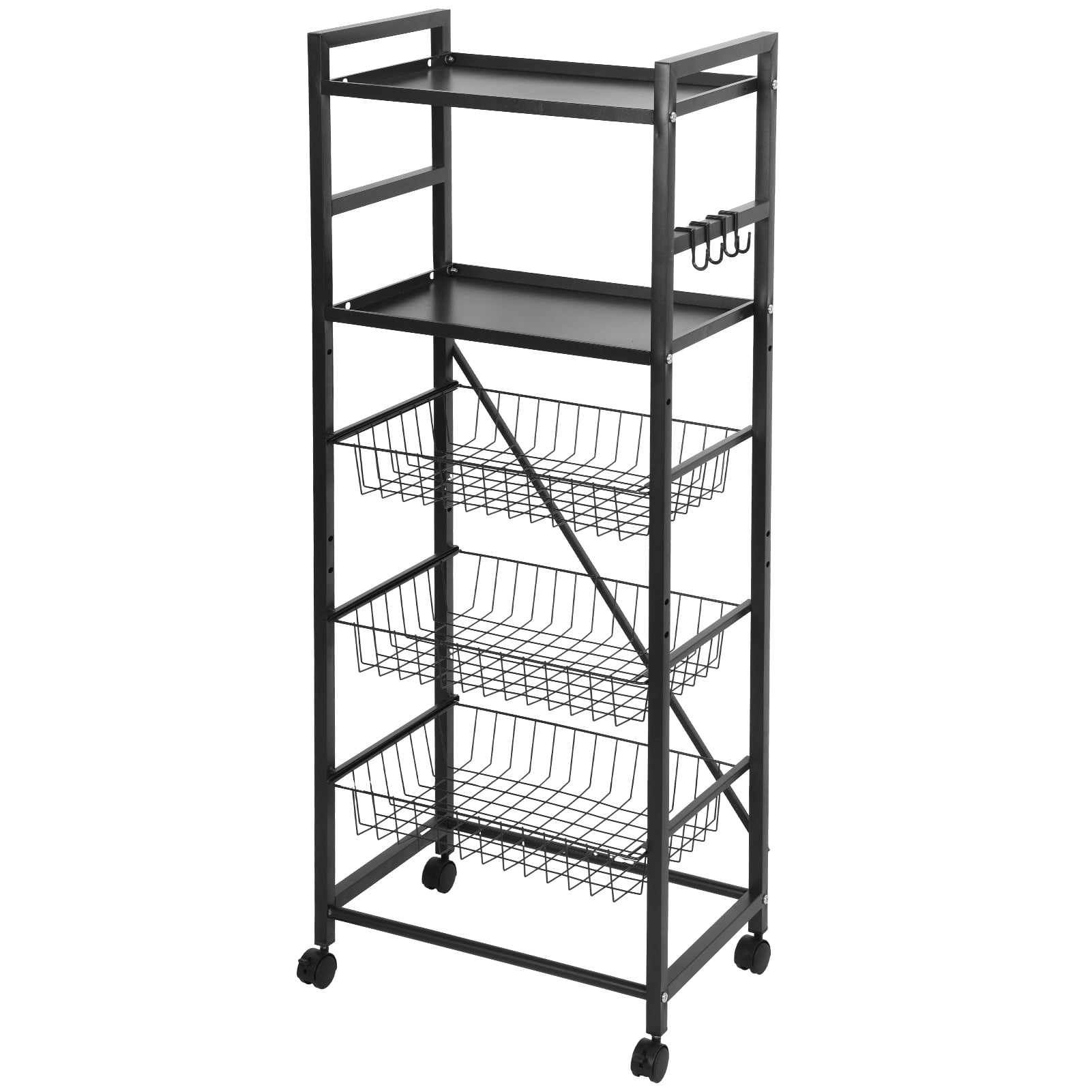 Fruit Vegetable Storage Basket, 5 Tier Stackable Metal Wire Storage ...