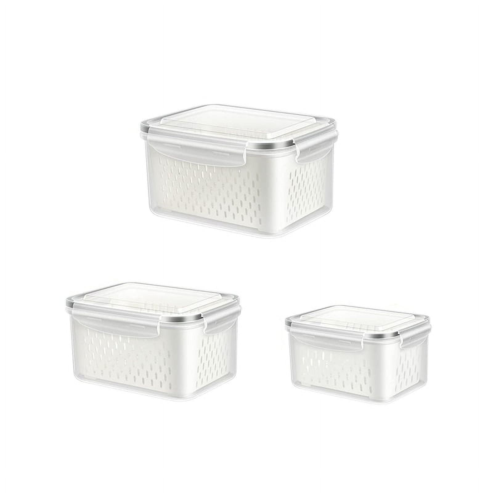 Fruit Vegetable Storage Containers for Fridge, 3 Pack Produce Saver ...