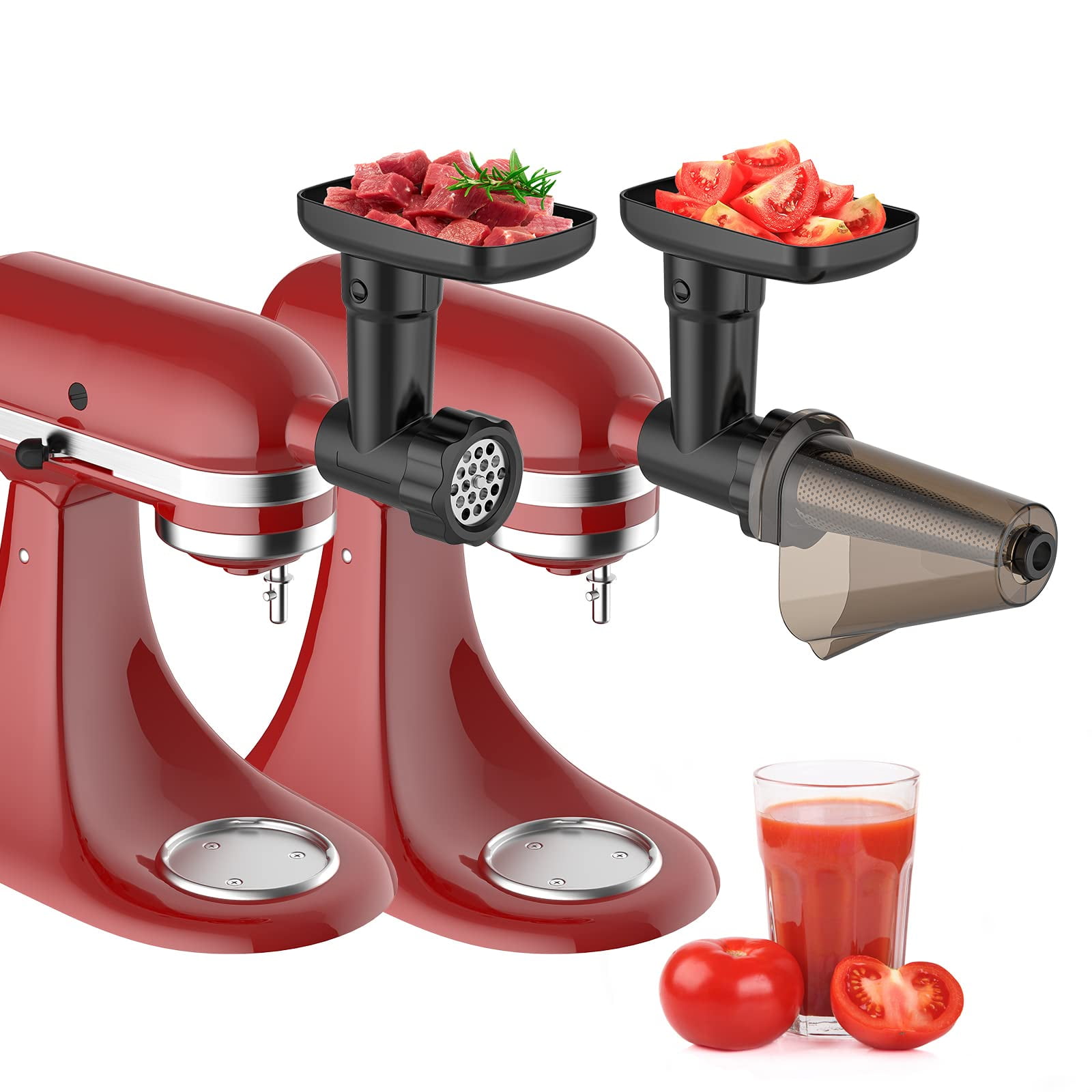 Fruit & Vegetable Strainer Attachment Set for KitchenAid Stand Mixer, Includes Food Grinder ...