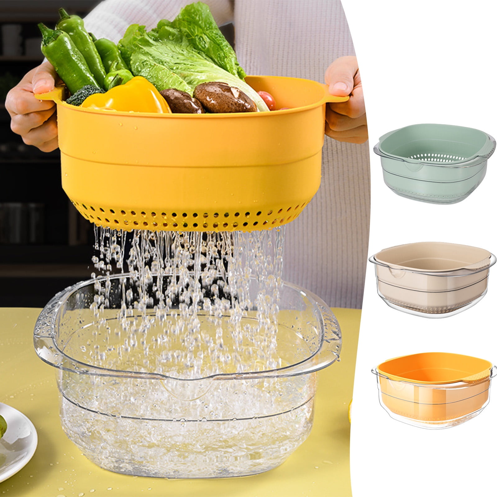 Fruit Vegetable Washing Basket Strainer Bowl Kitchen Sink Food Catcher ...