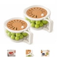 Fruit and Vegetable Washing Bowl with Strainer and Lid, Portable ...