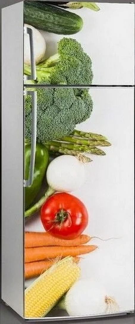 Fruit Vegetables Refrigerator Door Sticker Removable Food Fridge ...