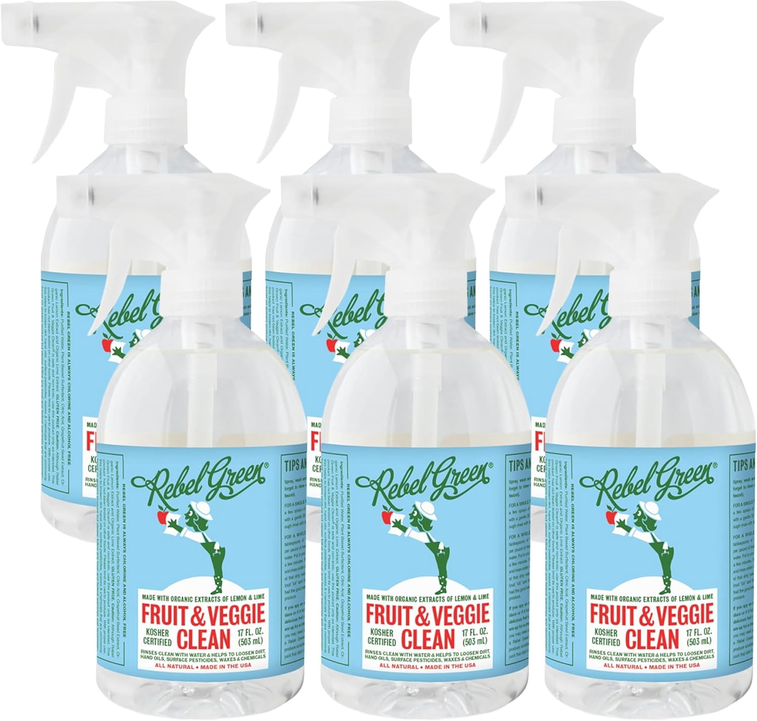 Fruit & Veggie Clean - Plant-Based Produce Cleaner - Natural Fruit and ...