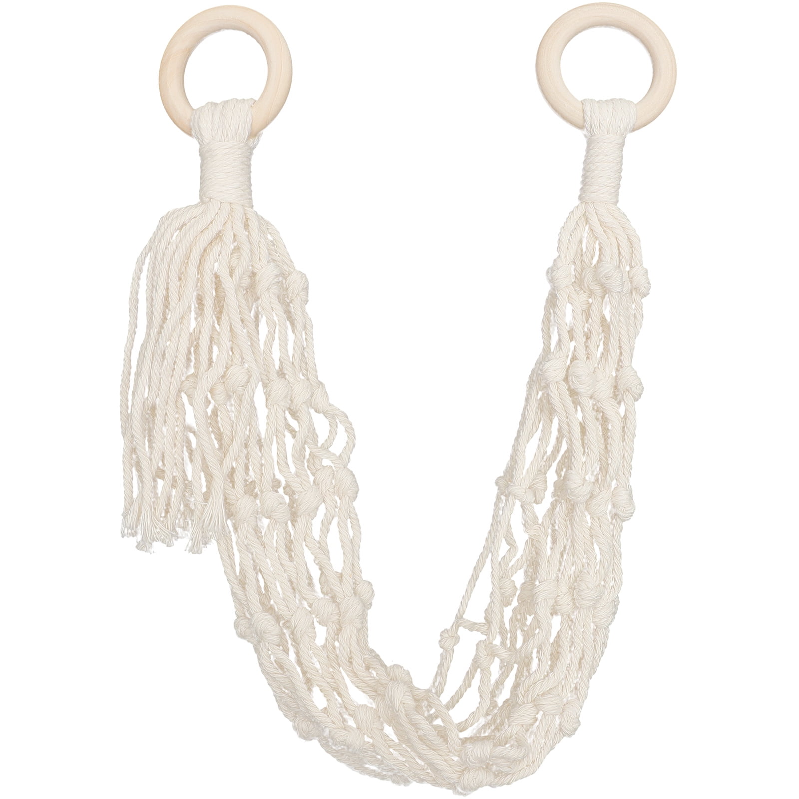 FENGGUIQU Mlins Beige Cotton Hanging Net Storage Organizer for Kitchen ...