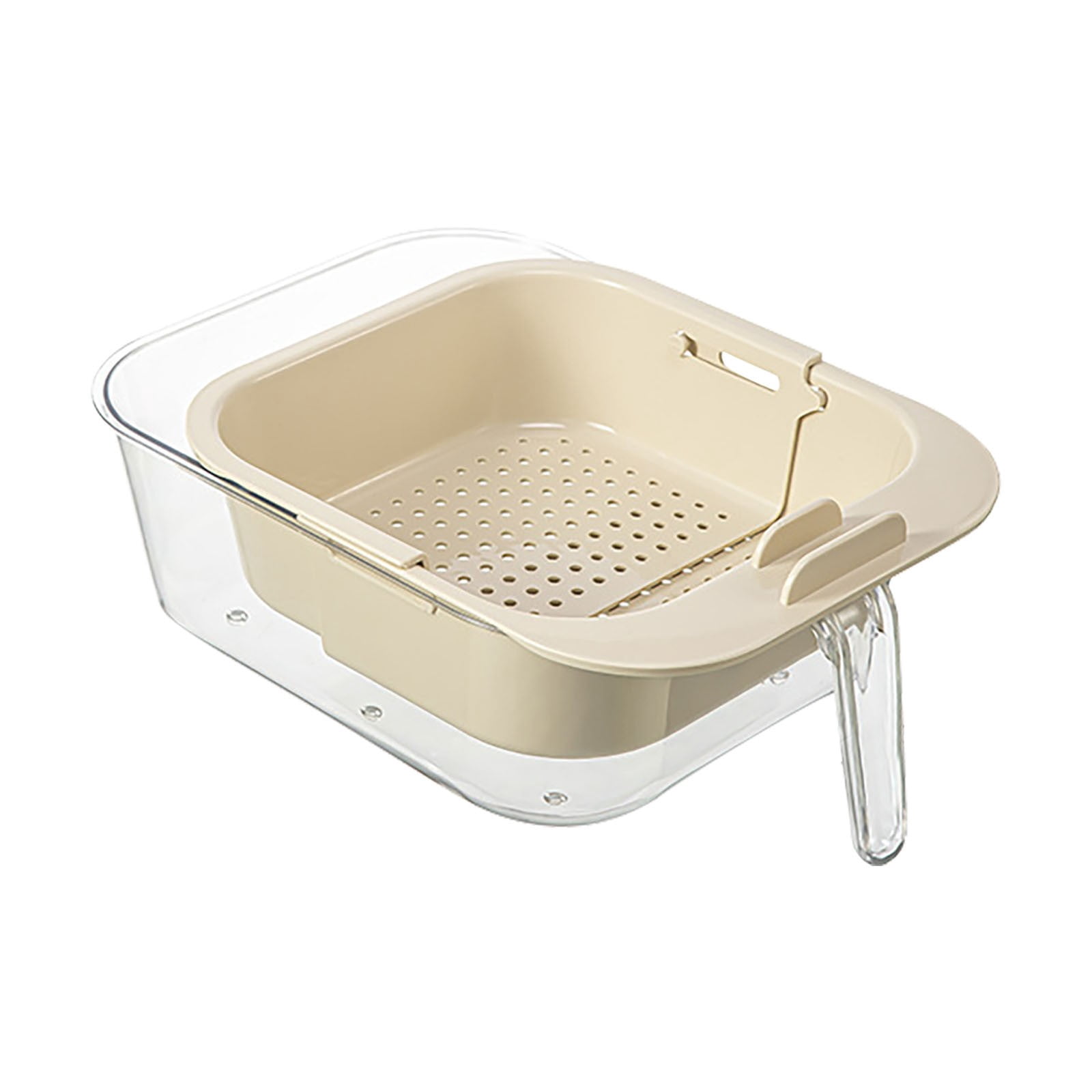 Fruit Washing Bowl with Strainer Kpamnxio Double Layer Lazy Plate ...