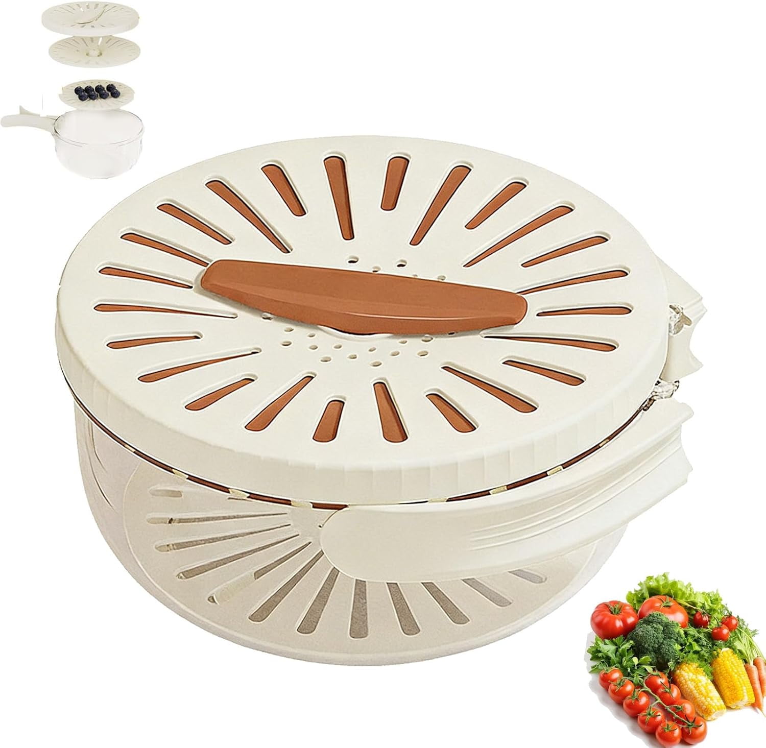 Fruit Washing Wowl with Strainer, 2026 New Multipurpose Drain Basket ...