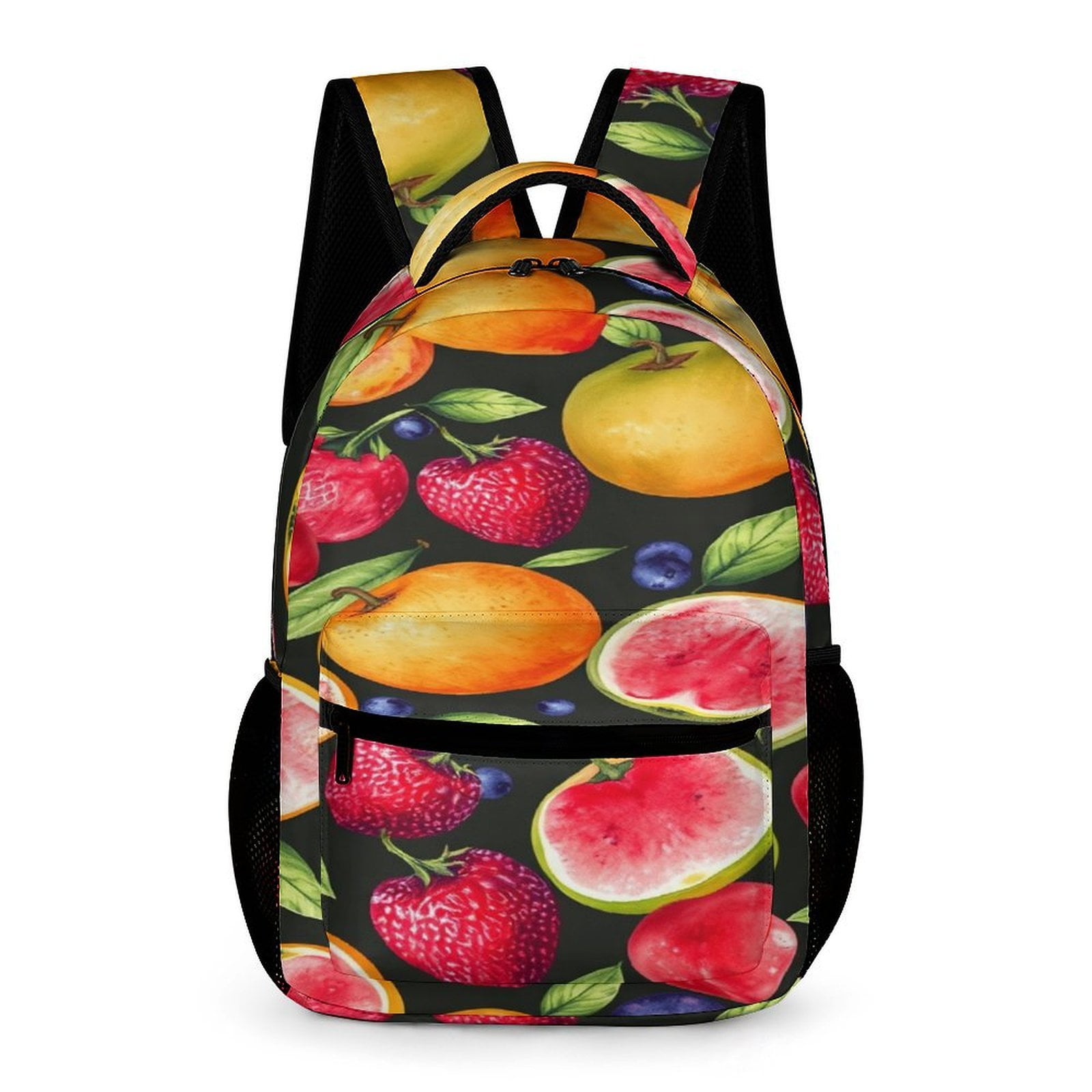 Fruit Watercolor Pattern Backpacks School Bag Lightweight Student ...