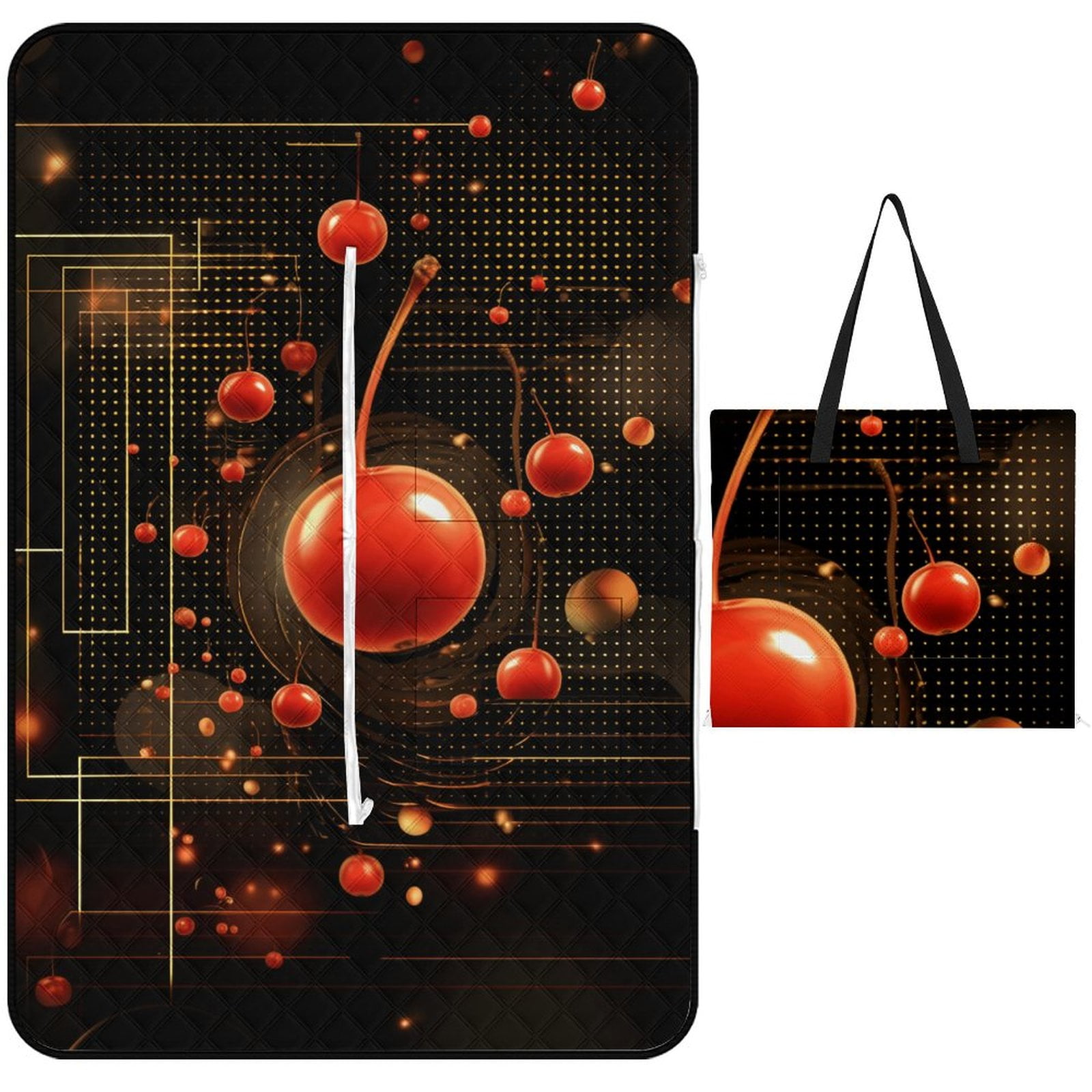 Fruit Waterproof Picnic Blanket with Foldable Zipper, Suitable for Outdoor Use, Suitable for ...