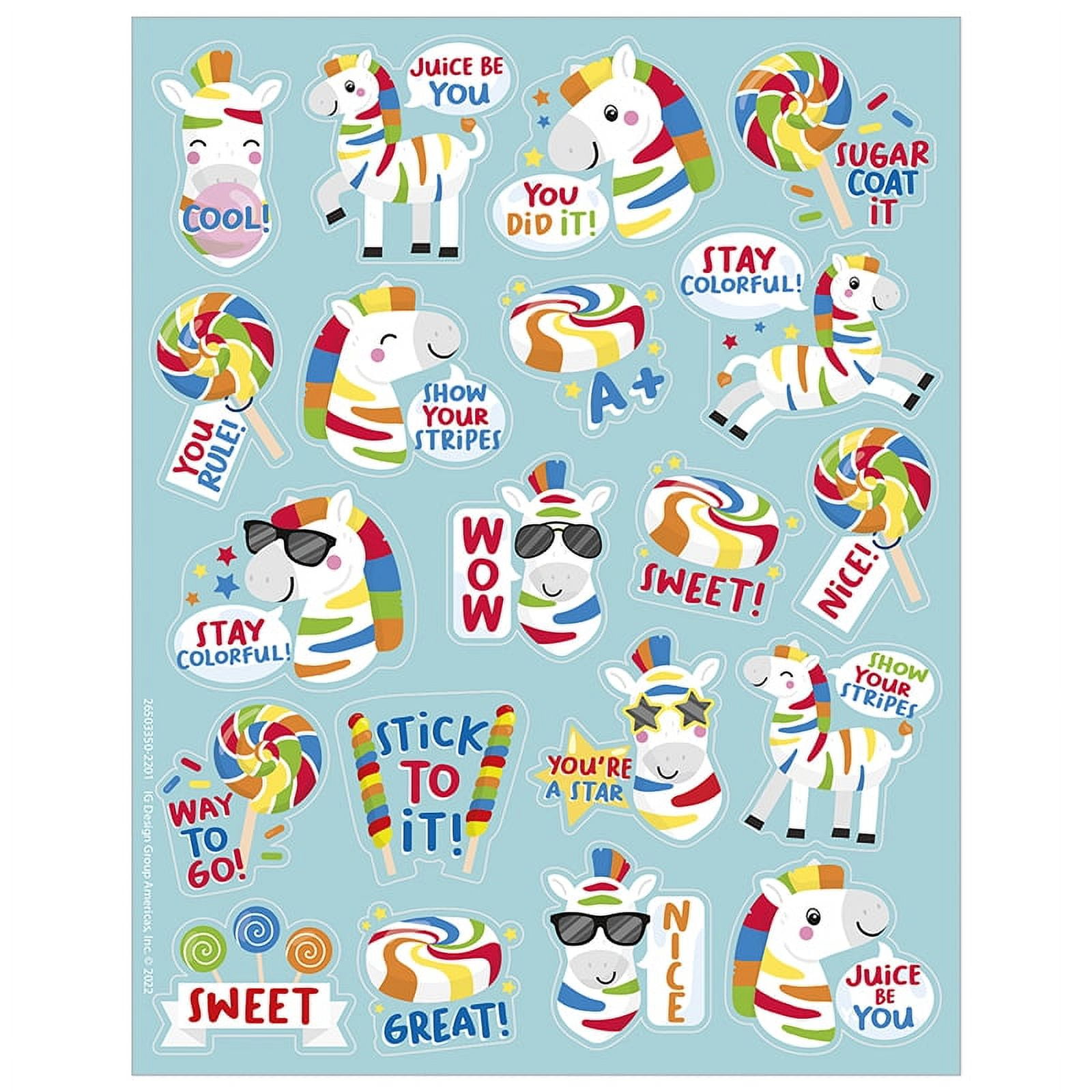 Fruit Zebras Fruit Punch Scented Stickers, Pack of 80 | Bundle of 10 ...
