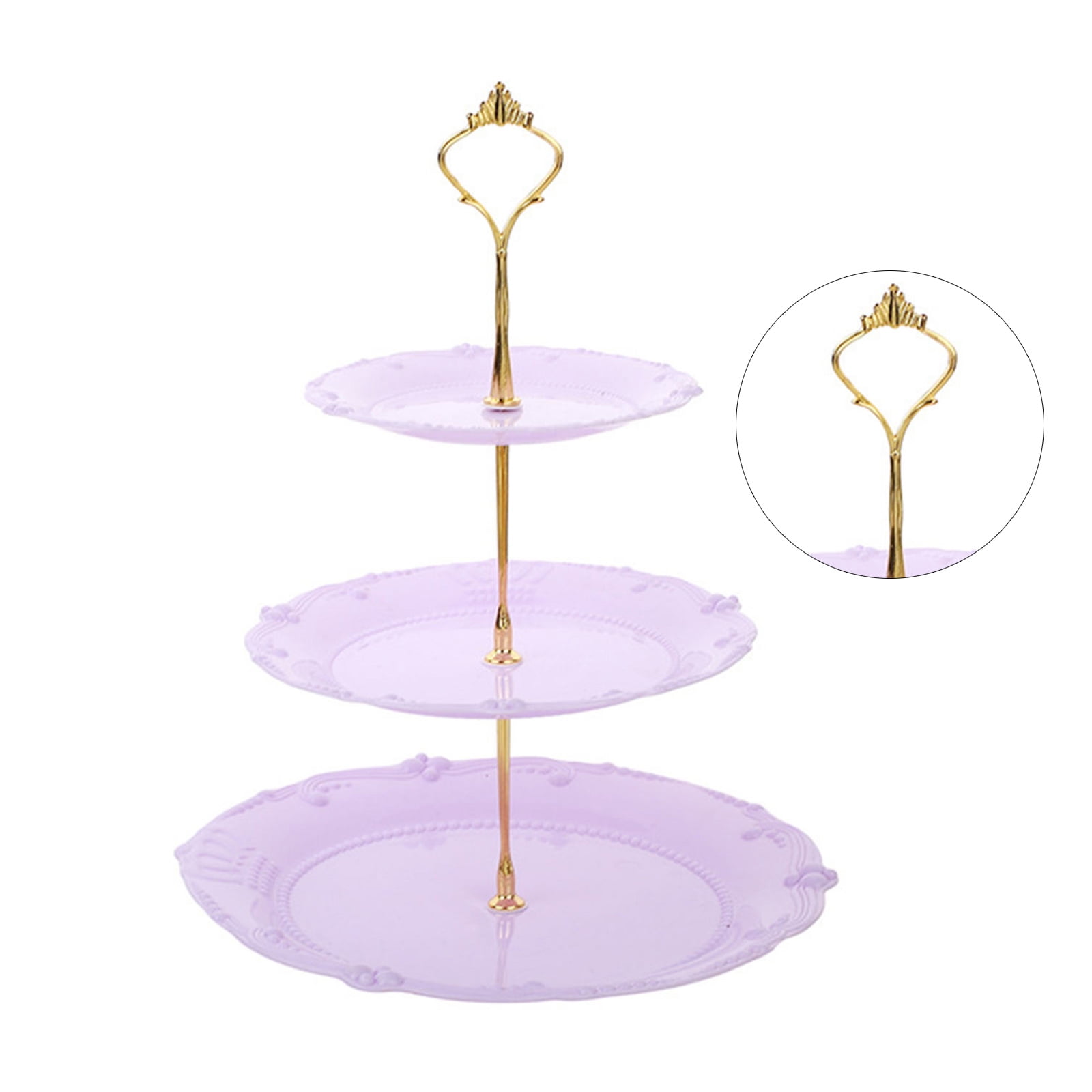 Fruit and Dessert 3 Tiers Cake Display Stand Reusable Serving Tray ...