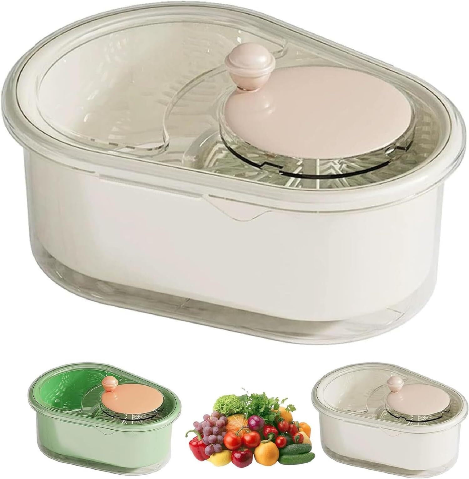 Fruit and Vegetable Washing Machine,Portable Fruit Scrubber with Lid ...