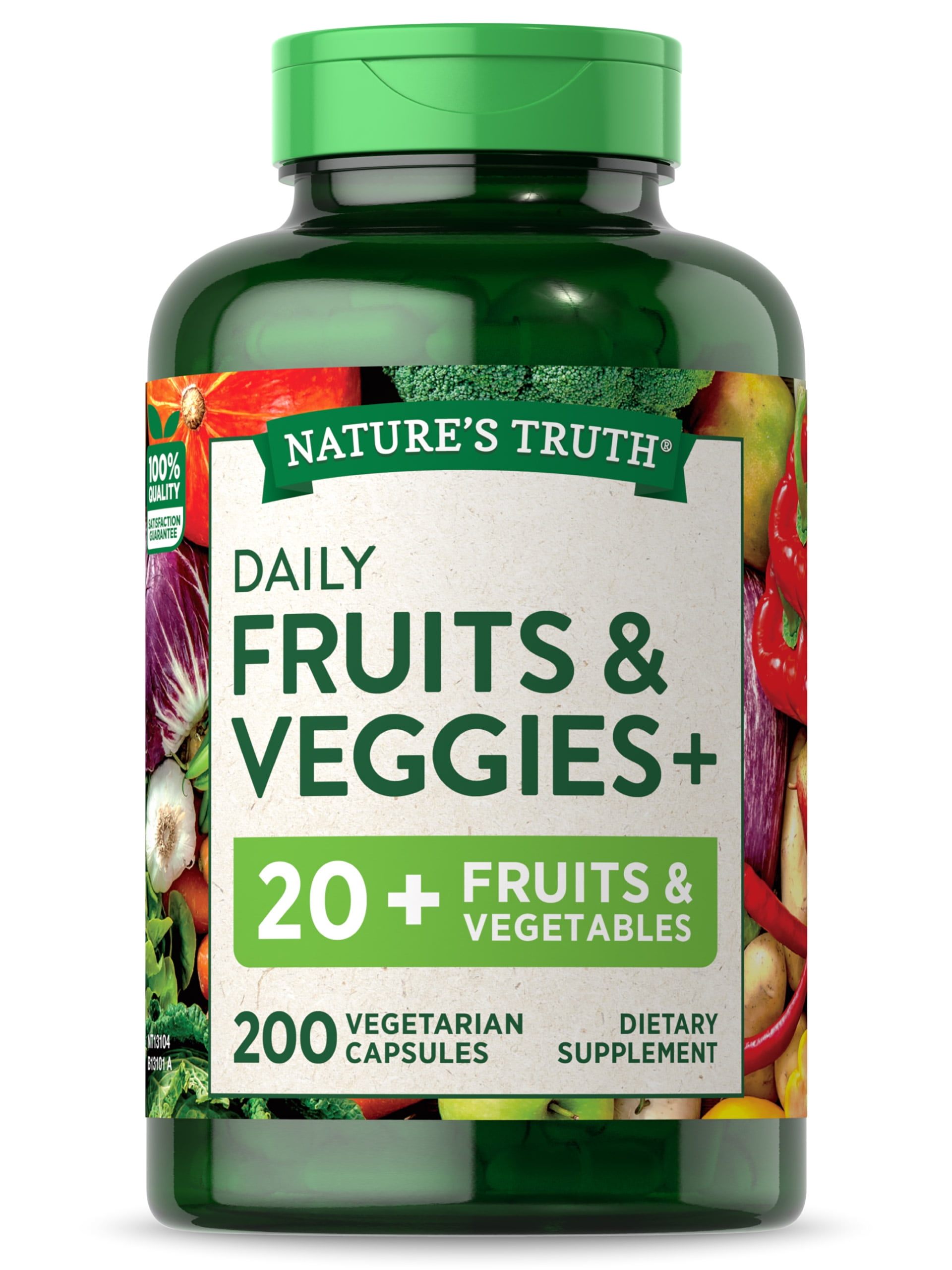 Fruit and Veggies Supplement | 200 Vegetarian Capsules | 20+ Fruits ...