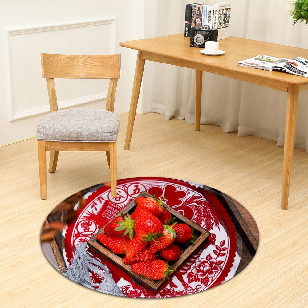 Fruit and vegetable circular carpet living room children's bedroom ...