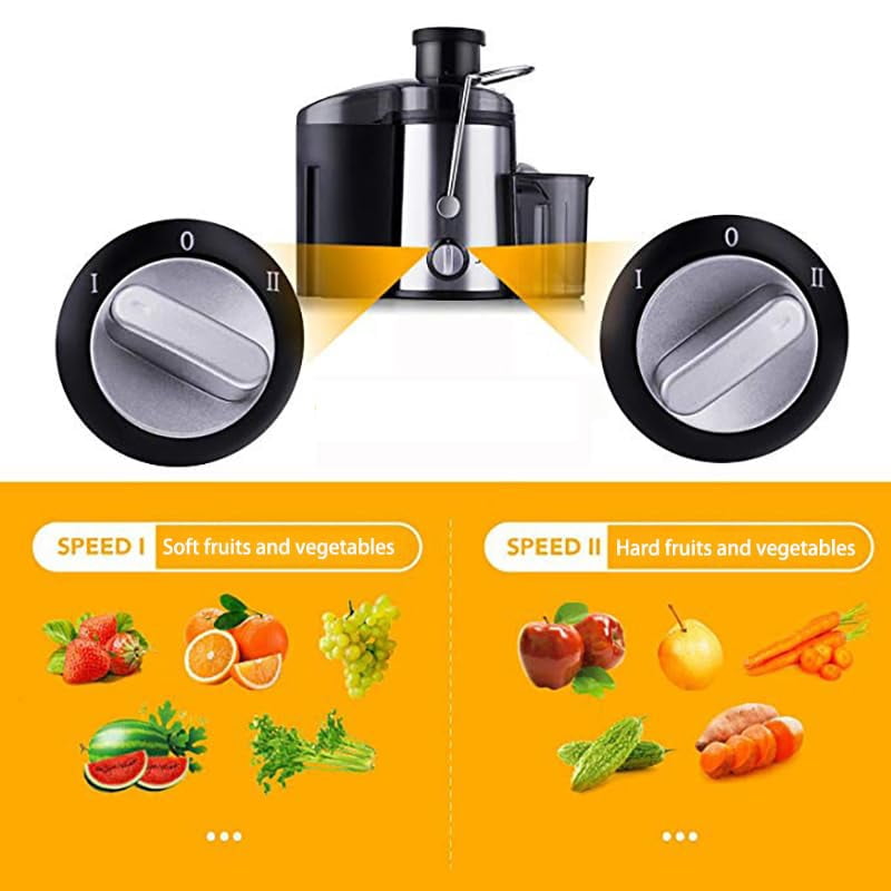 Fruit and vegetable juicer 800W Juicer Machine with 2 Speed Setting ...