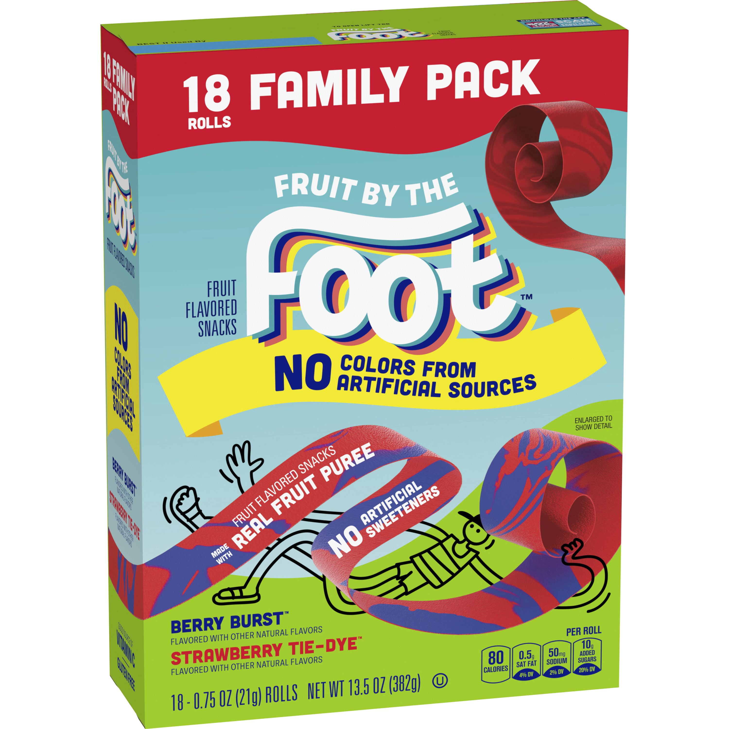 Fruit by the Foot Fruit Flavored Snacks, Berry Blast & Tie Dye, Variety ...