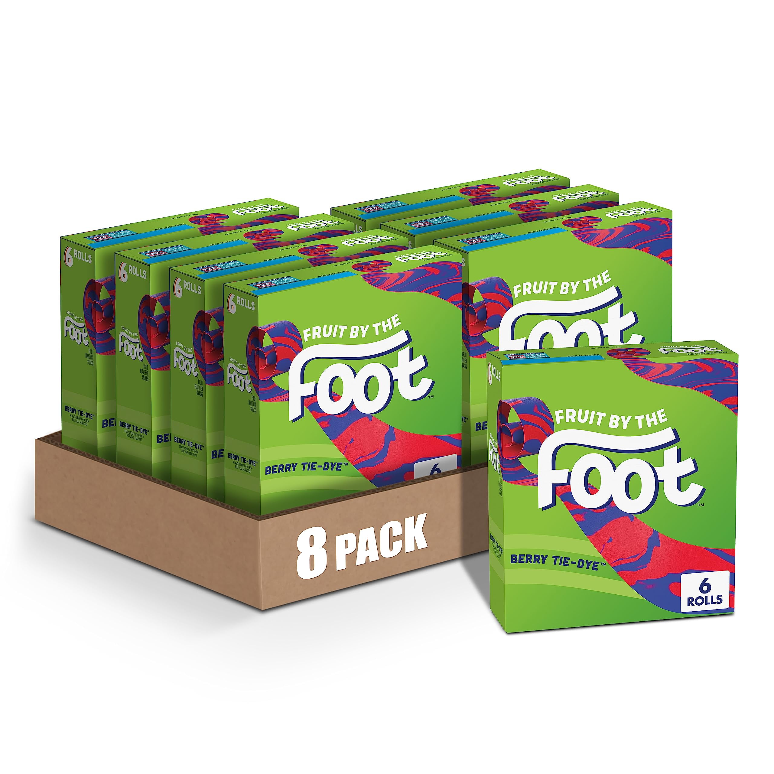 Fruit by the Foot Fruit Flavored Snacks, Berry Tie-Dye, 6 Count (Pack ...