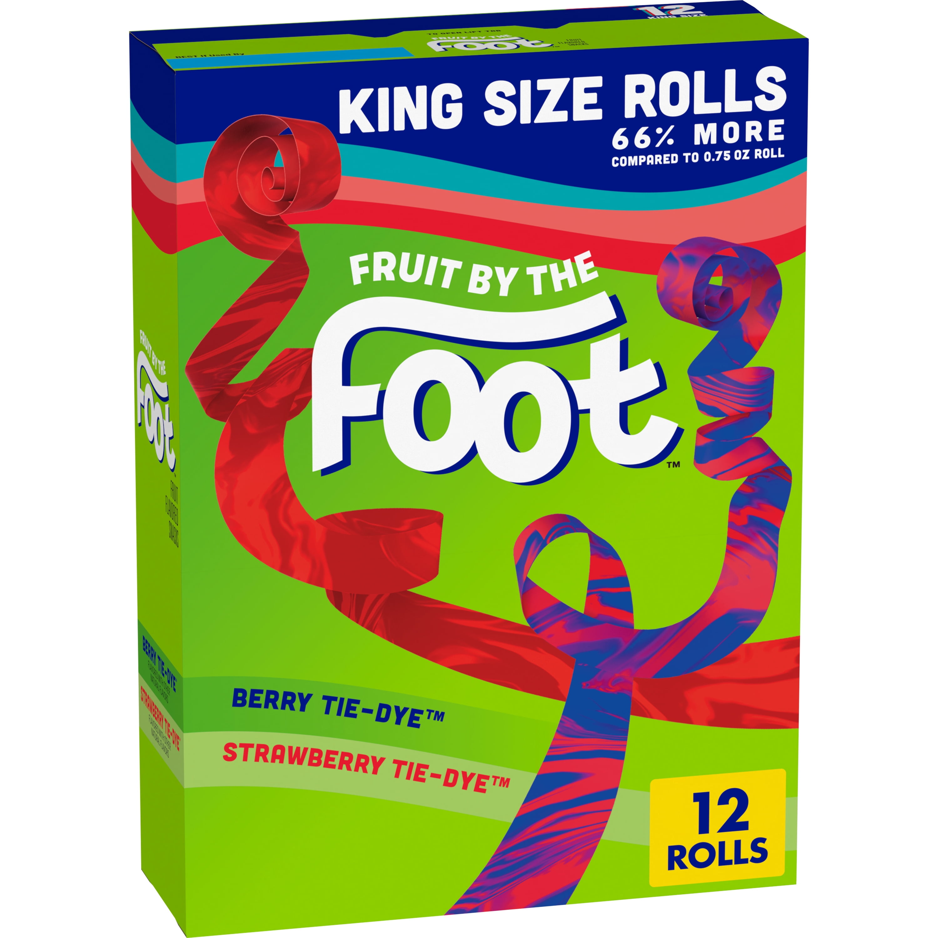 Fruit by the Foot Fruit Flavored Snacks, King Size Rolls Variety Pack ...