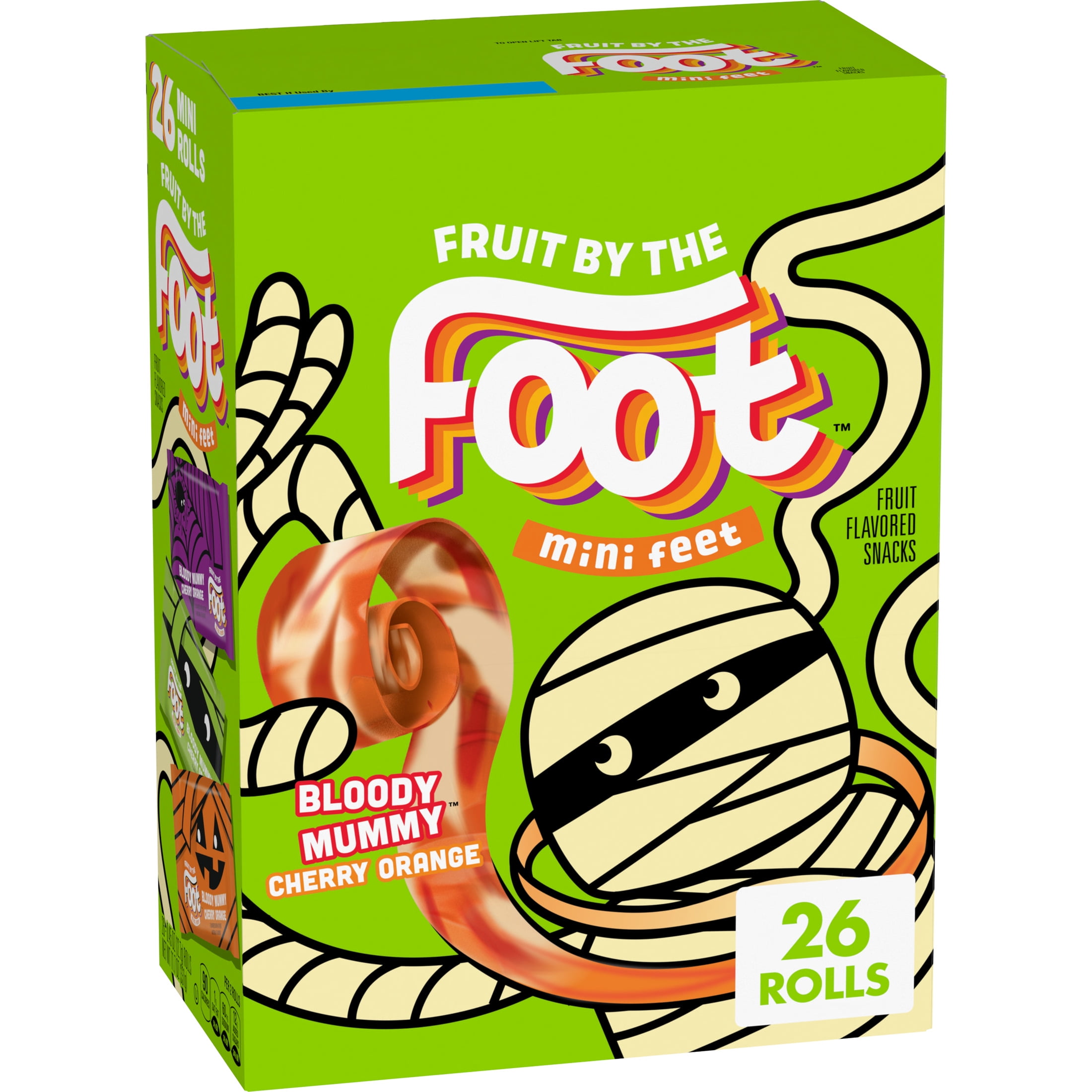 Fruit by the Foot Mini Feet Bloody Mummy Fruit Flavored Snacks ...