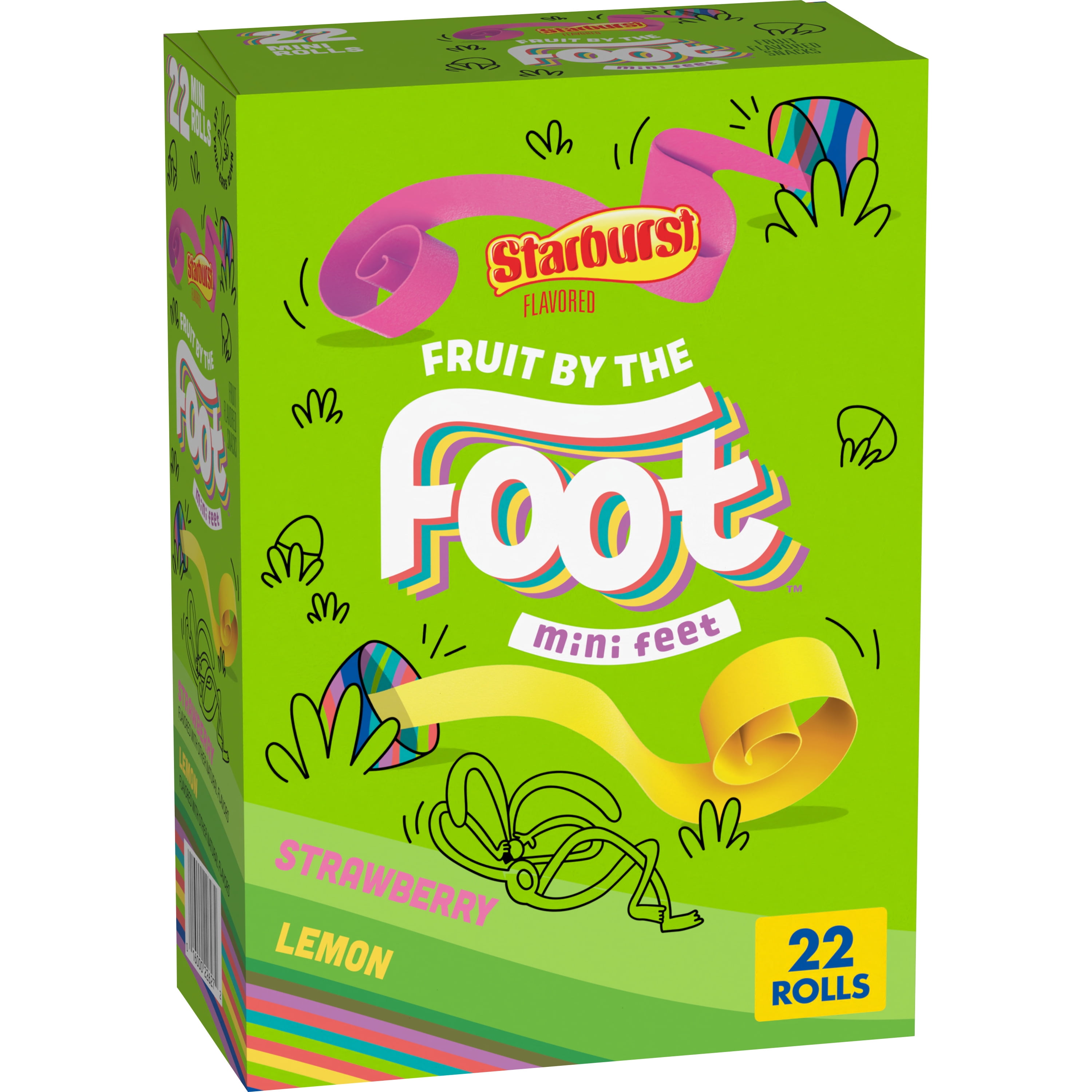 Fruit by the Foot Mini Feet, Starburst Fruit Flavored Snacks, Easter ...