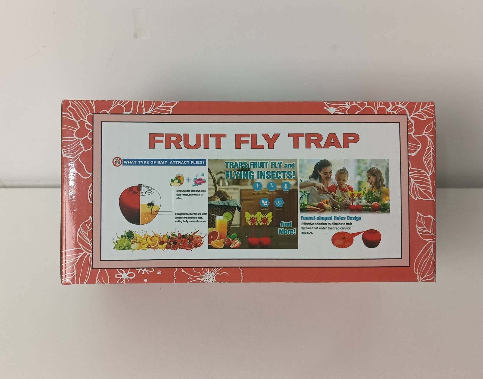 Fruit fly trap(4 pack), butterfly sticker, flying insect adhesive trap ...