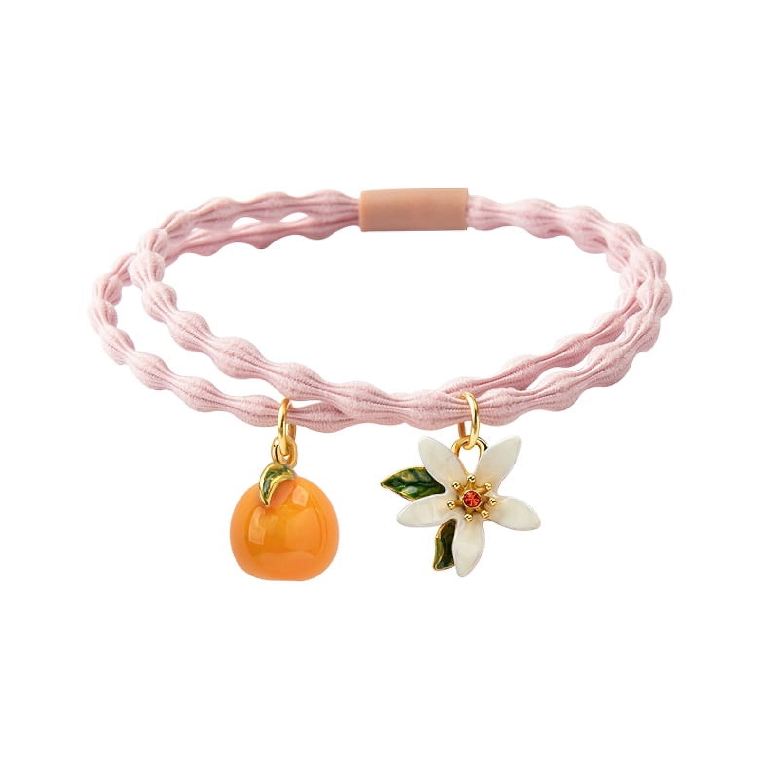Fruit hair rope female headdress orange flower orange hair ring adult ...