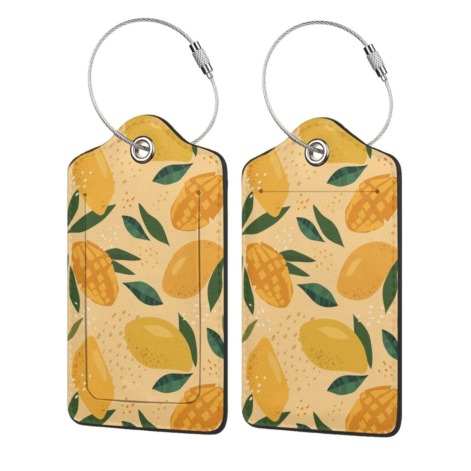 Fruit of Mango and Leaves Pattern Luggage Tags for Suitcase Tags ...